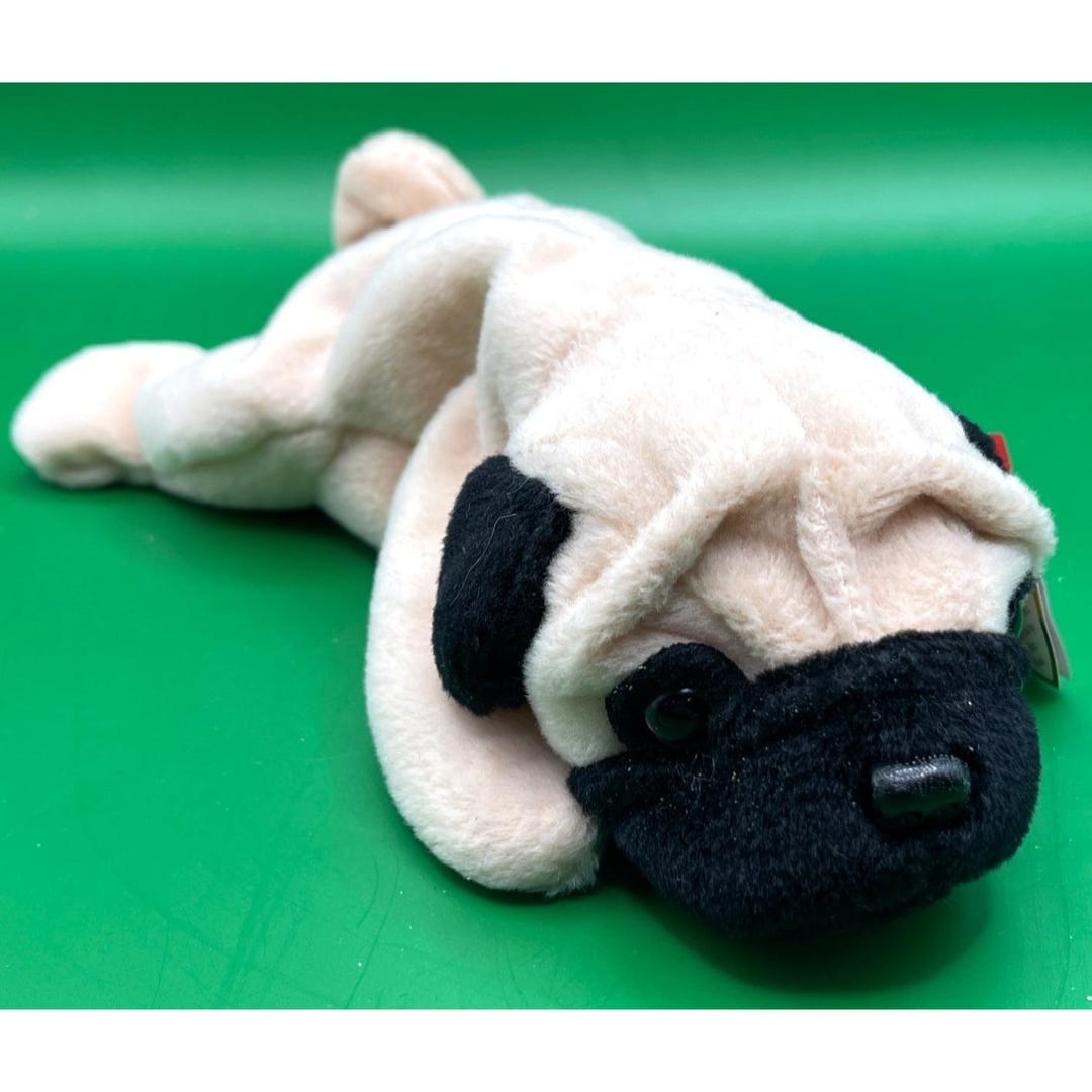 Ty Beanie Babies Pugsly the Pug Plush Beanbag Toy Stuffed Animal Puppy ...
