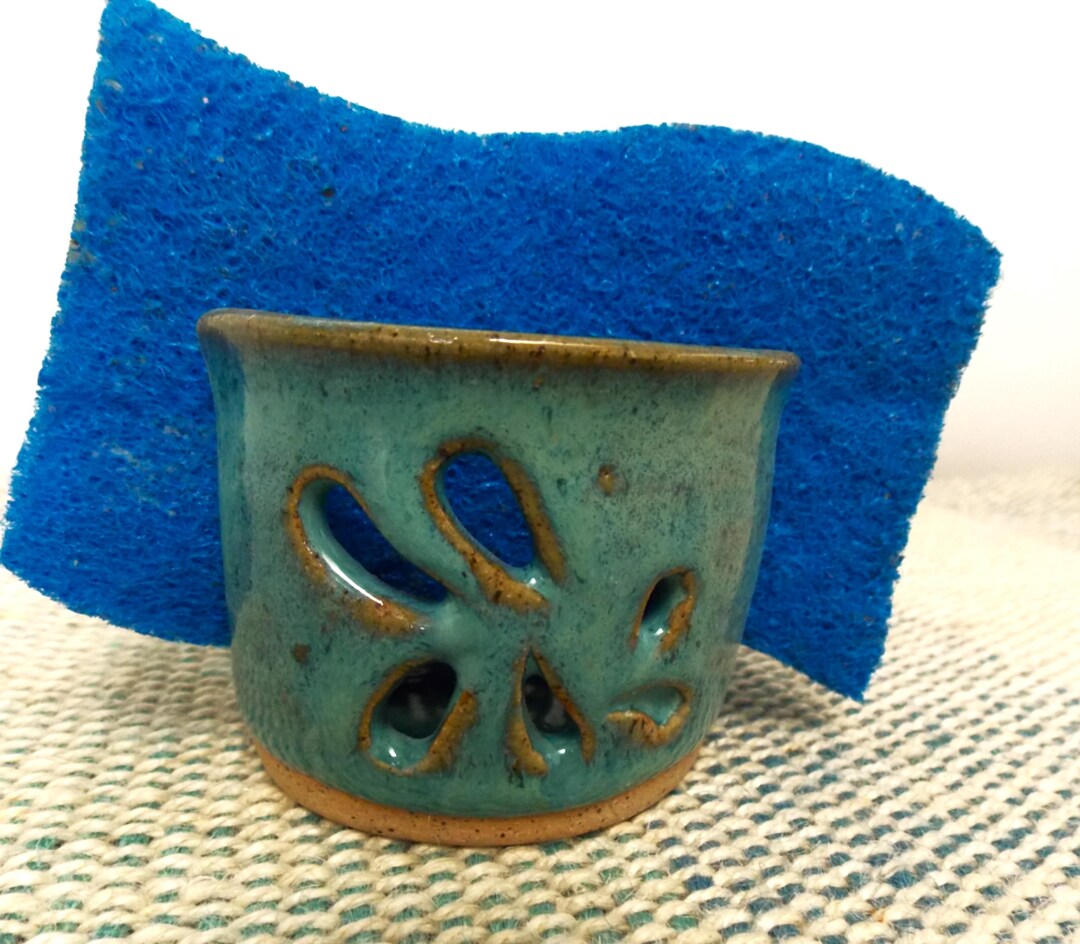 Ceramic Sponge Holder, Handmade Sponge Holder, Kitchen Sponge Holder ...