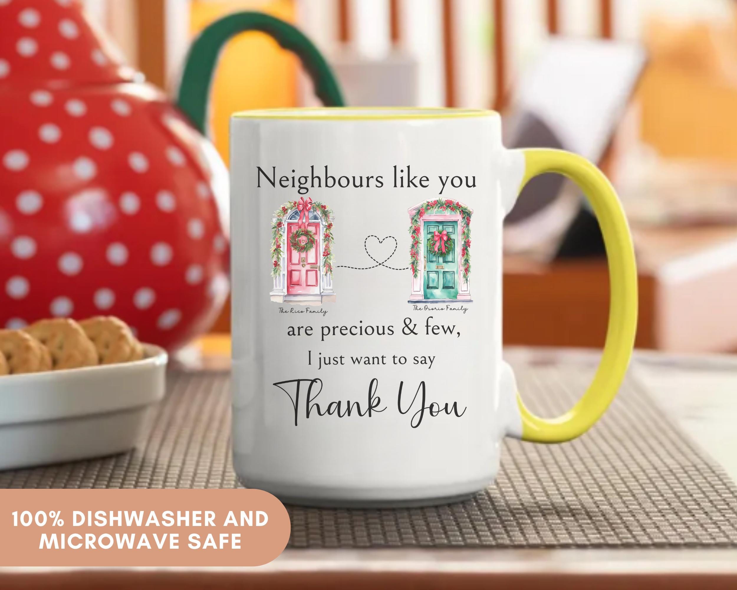 Personalized Neighbor Thank You Mug, Custom Next Door Neighbor ...
