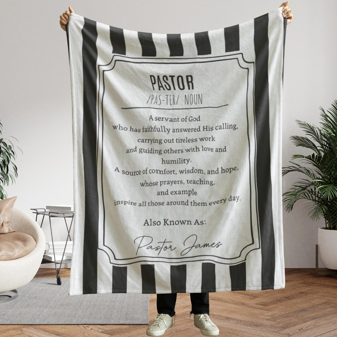 Personalized Pastor Appreciation Blanket Custom Christian Scripture ...