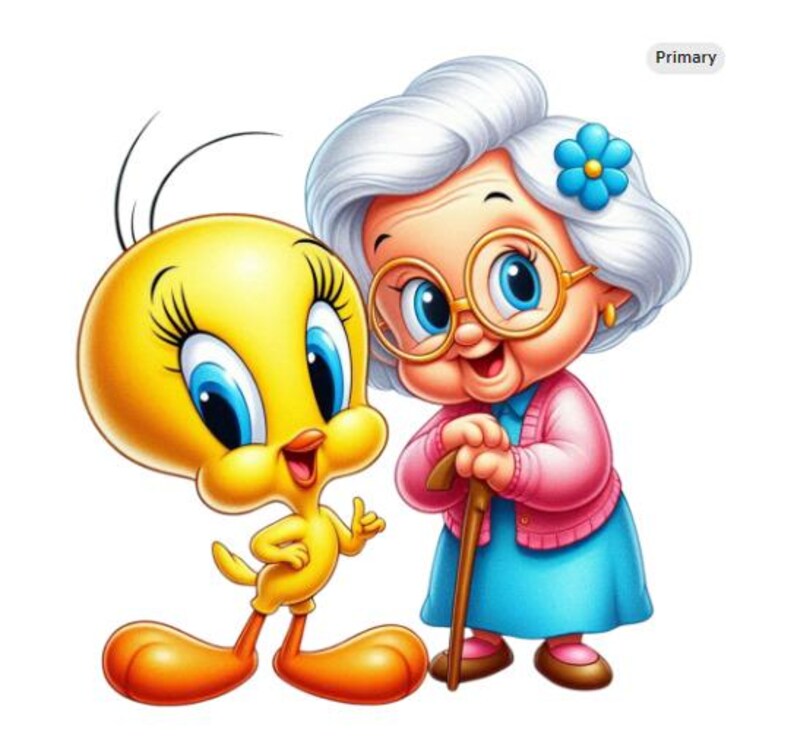 Tweety and Granny PNG, Tweety PNG , the Cat PNG , Animated Series Fan ...