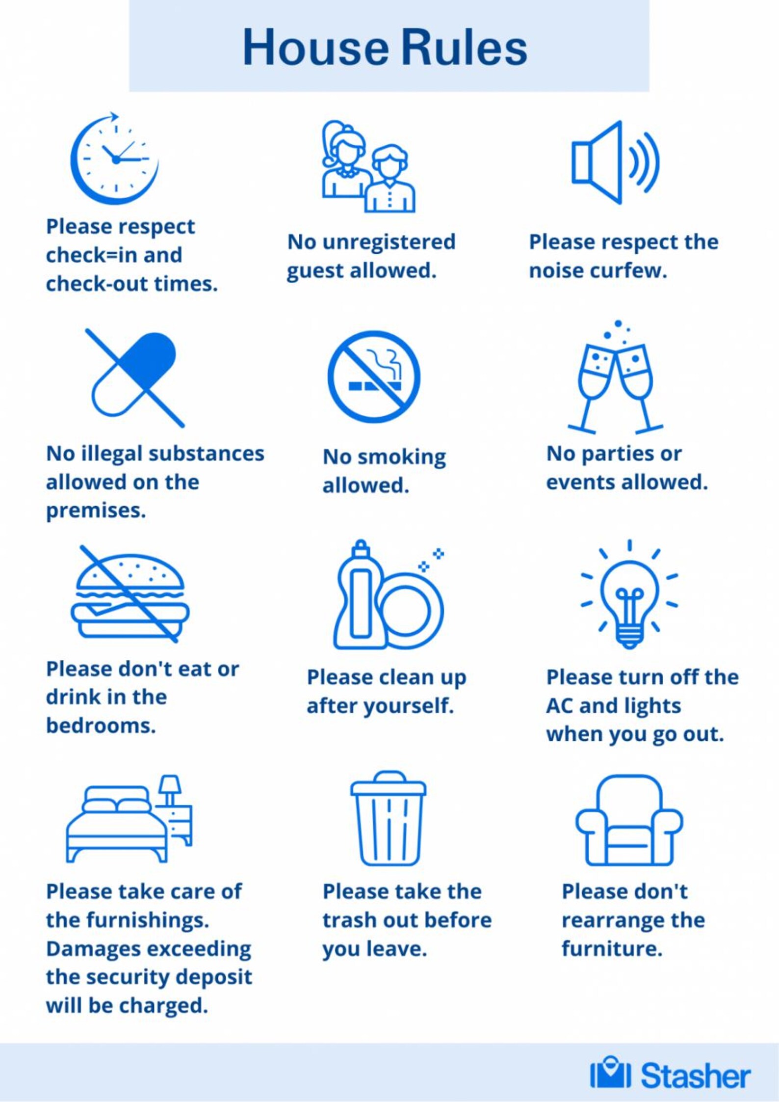 Air Bnb Rules Template - Etsy