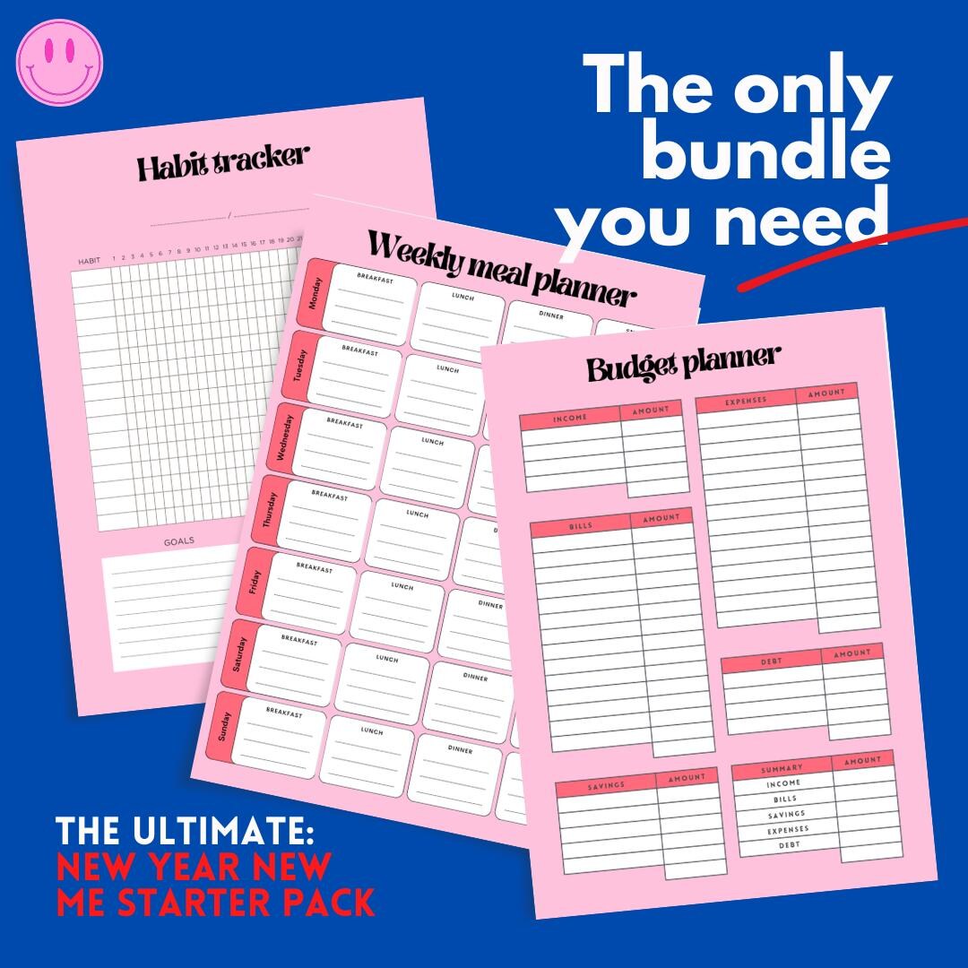 Daily Habit Tracker Printable Weekly Habit Planner Monthly Habit ...