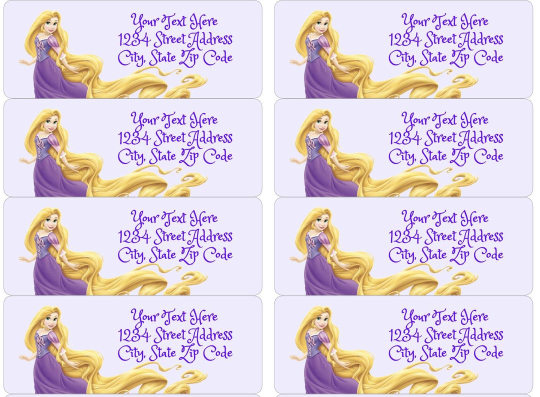 30 Rapunzel Let Down Your Hair!- Sheet of 30 Address Labels - Etsy