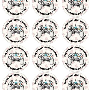12 Gamer Valentine's Treat Tags- Sheet of 12 - Etsy