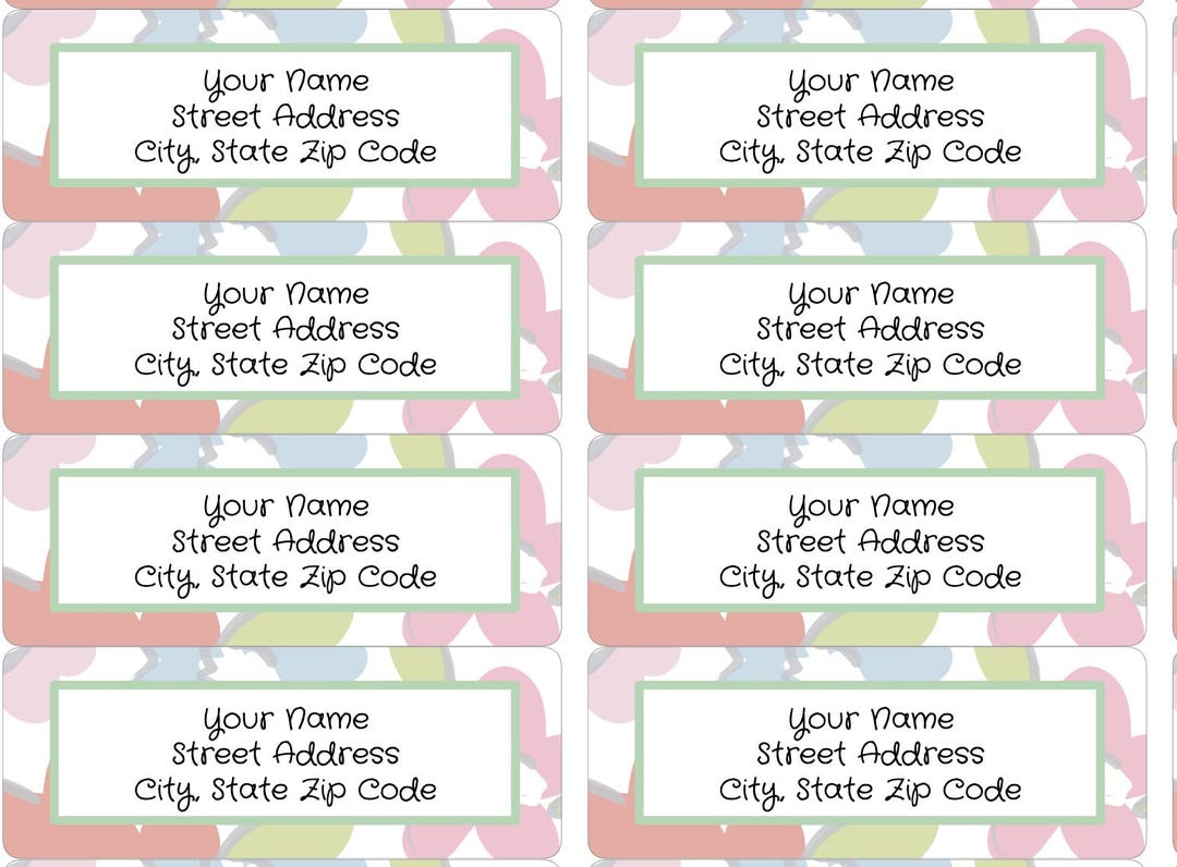 30 Flirty Floral Address Labels- Sheet of 30 Address Labels - Etsy