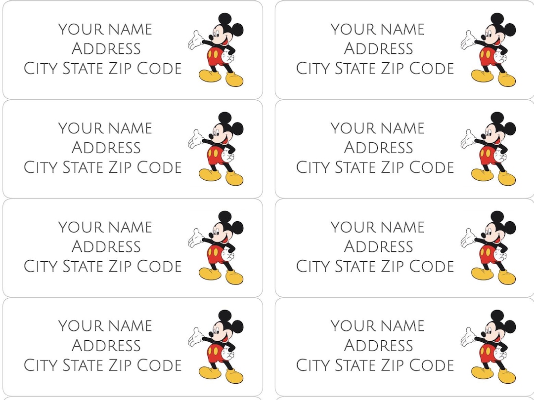 30 Mickey Presents Address Labels!-sheet of 30 Address Labels - Etsy