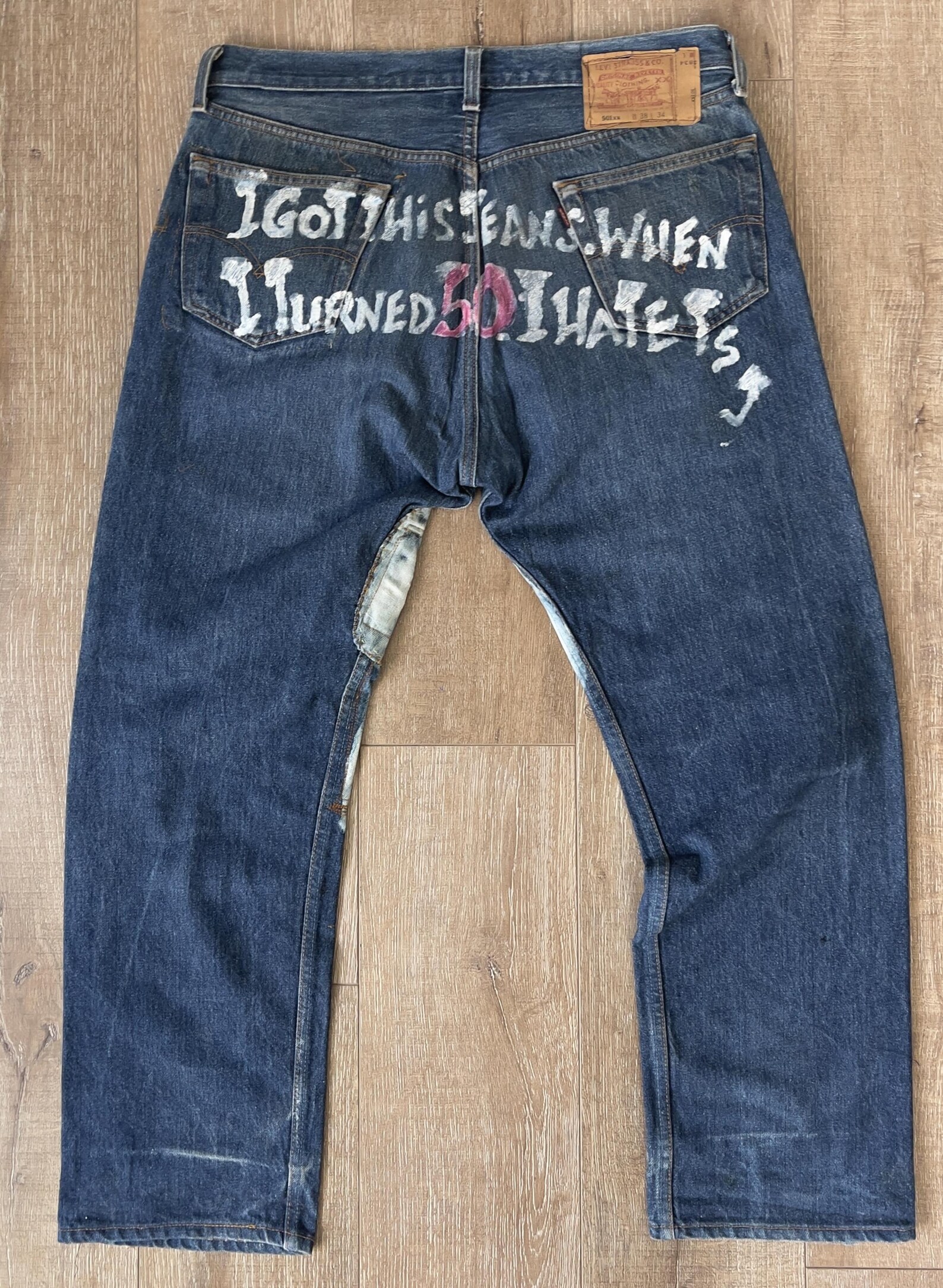 Levi’s 501xx Jeans — 1990s, #524 Rivets, Contrasting Fades, Ragged ...