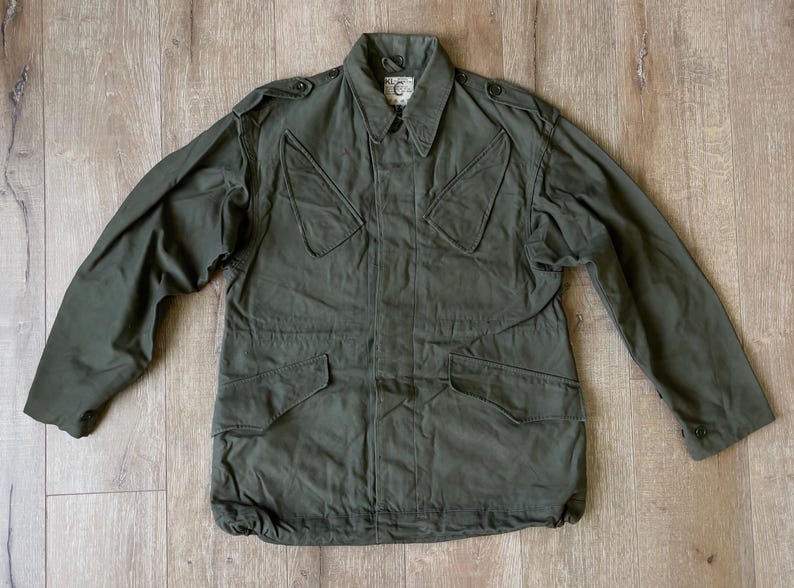 Chest 45 — Vintage Dutch Military Field Jacket — 1980s, 100% Cotton ...
