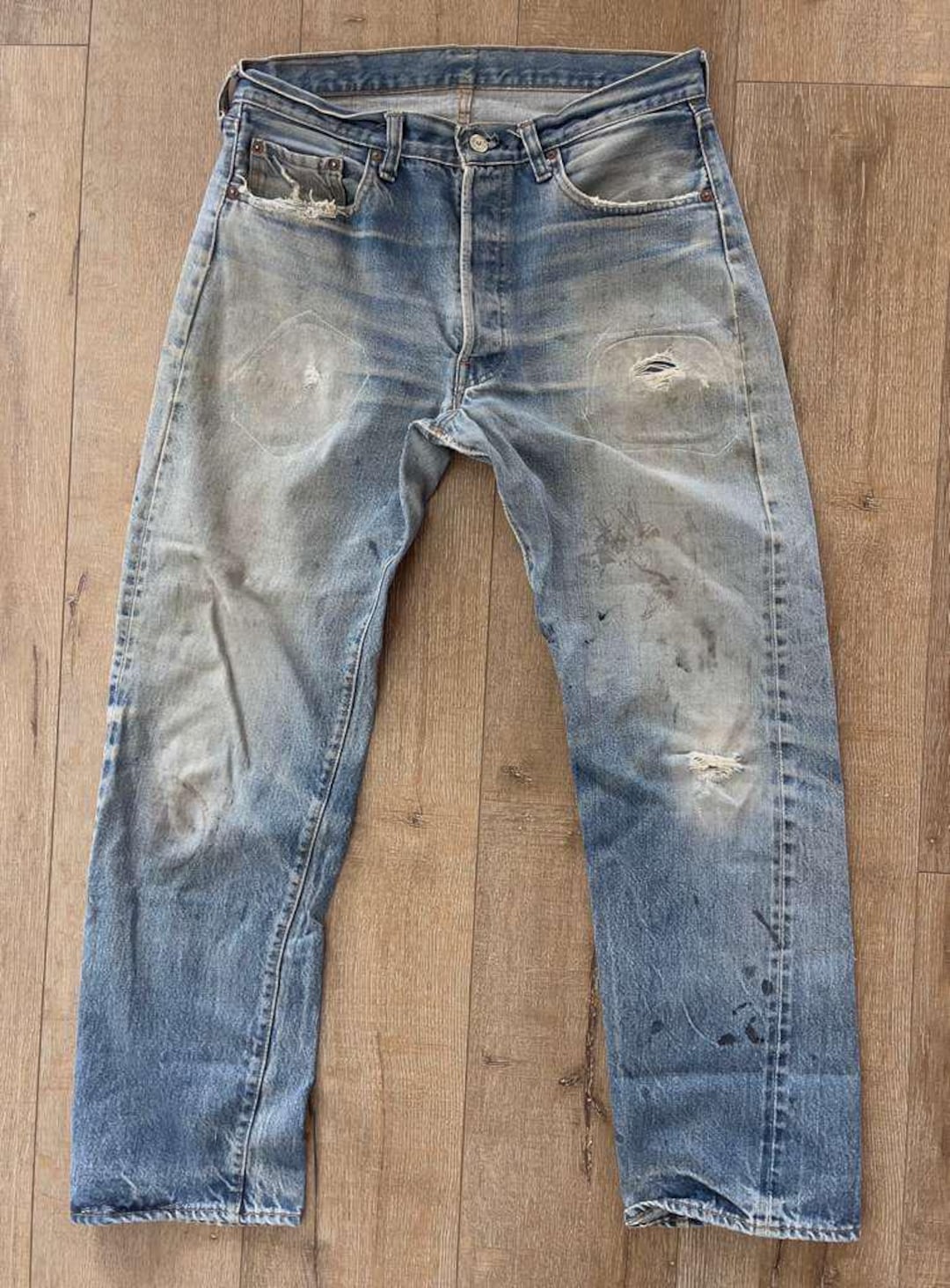 W32 L29 - Vintage 1970s-80s Levi's 501 Redline Selvedge Jeans - #6 ...