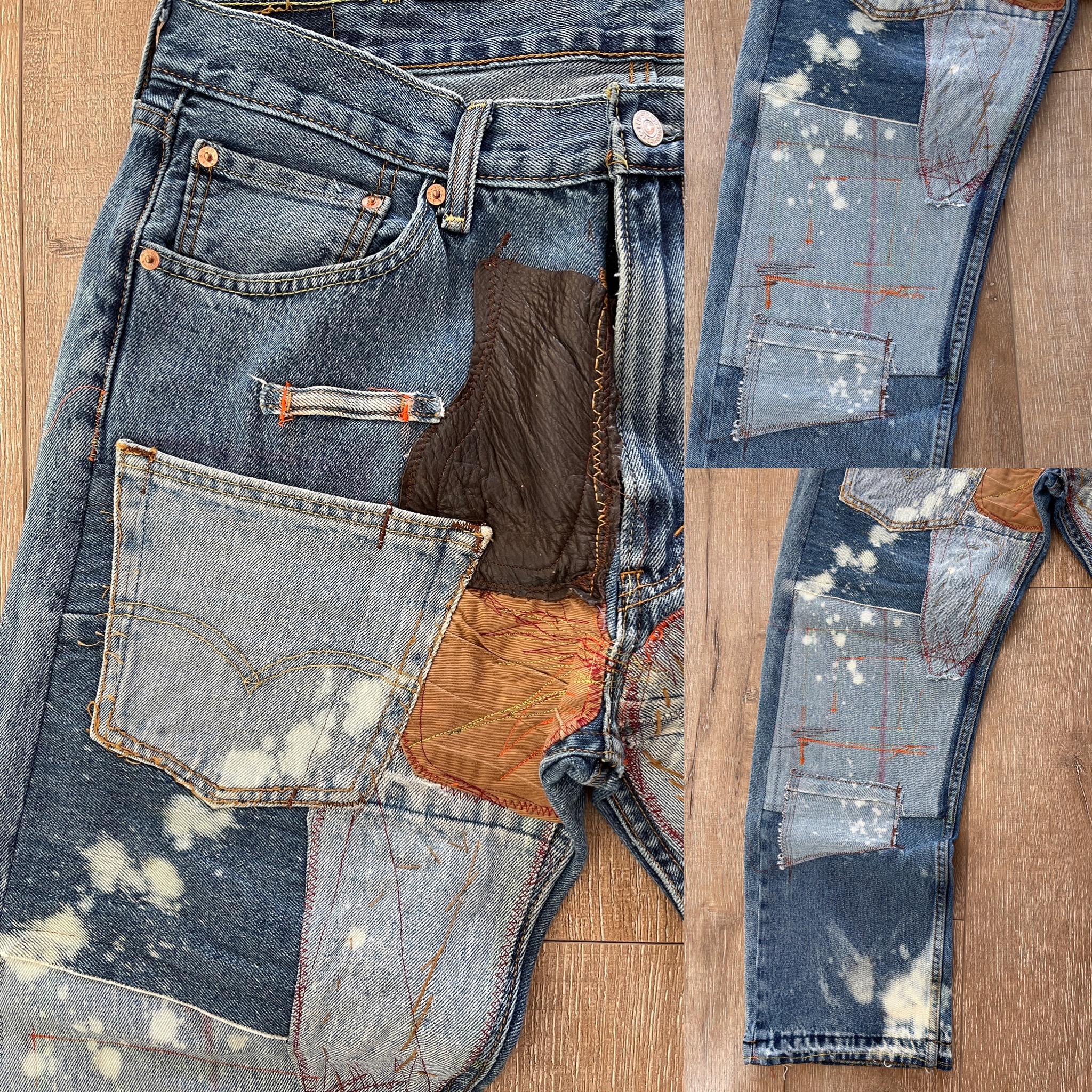 Levi’s 505 - Ragged, SUPER PATCHWORK and Multi-pocket Design, With ...