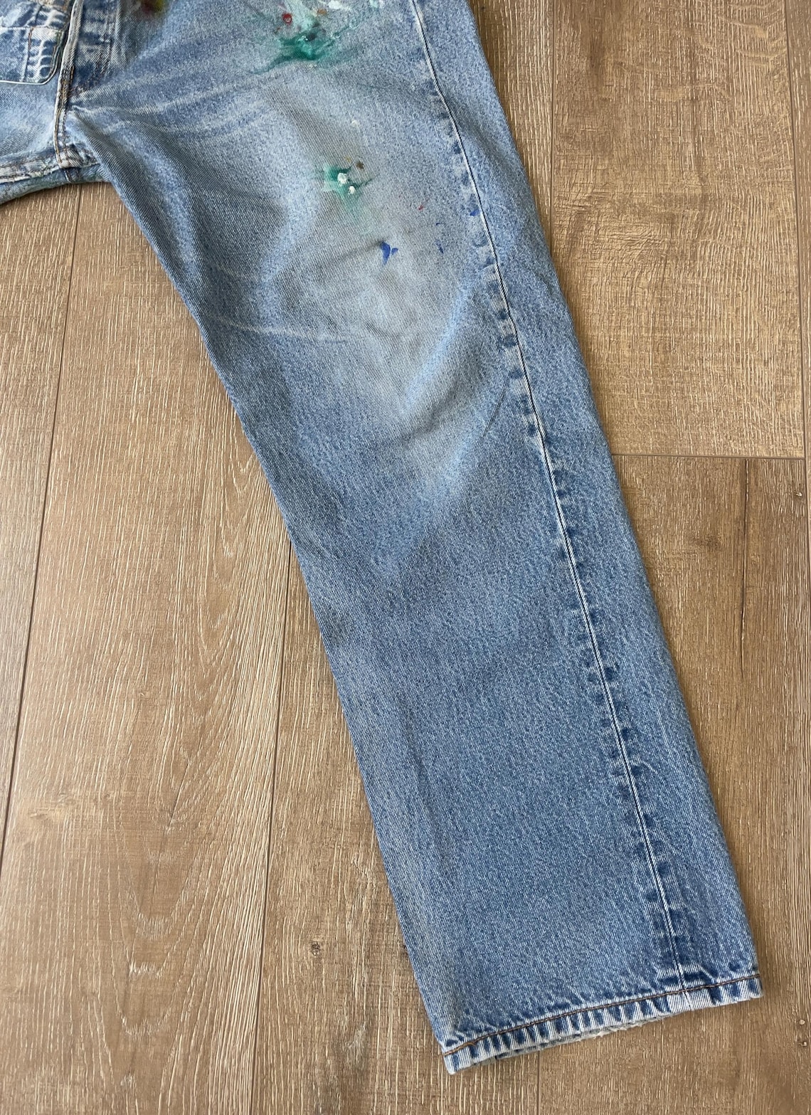 W38.5 L29.5 — 501 Jeans Men — NON-RIVET, Denim Rework, Fades ...