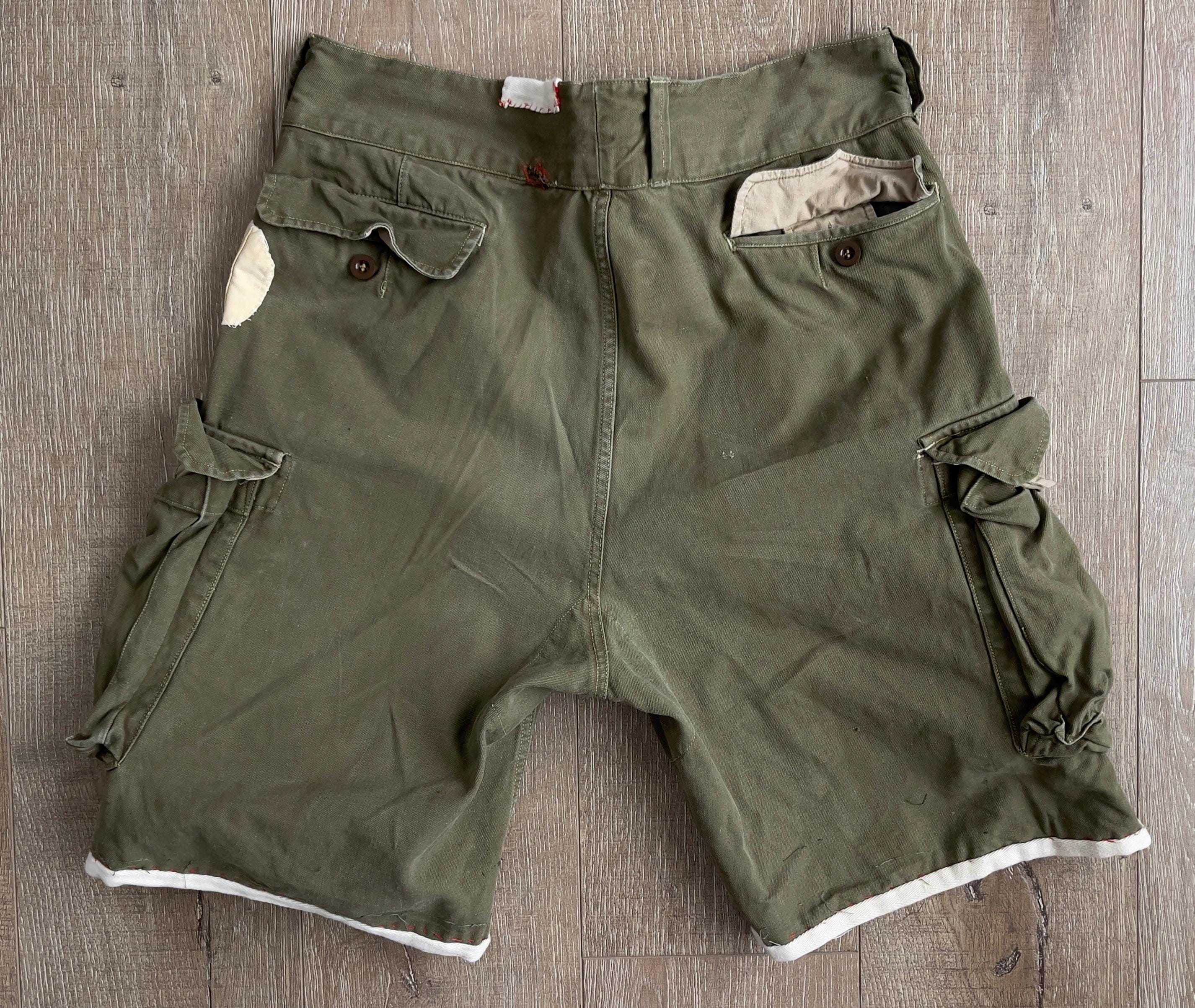 W35 L9.5 — Vintage British Military Cut-off Shorts — 40s-50s, Cotton ...