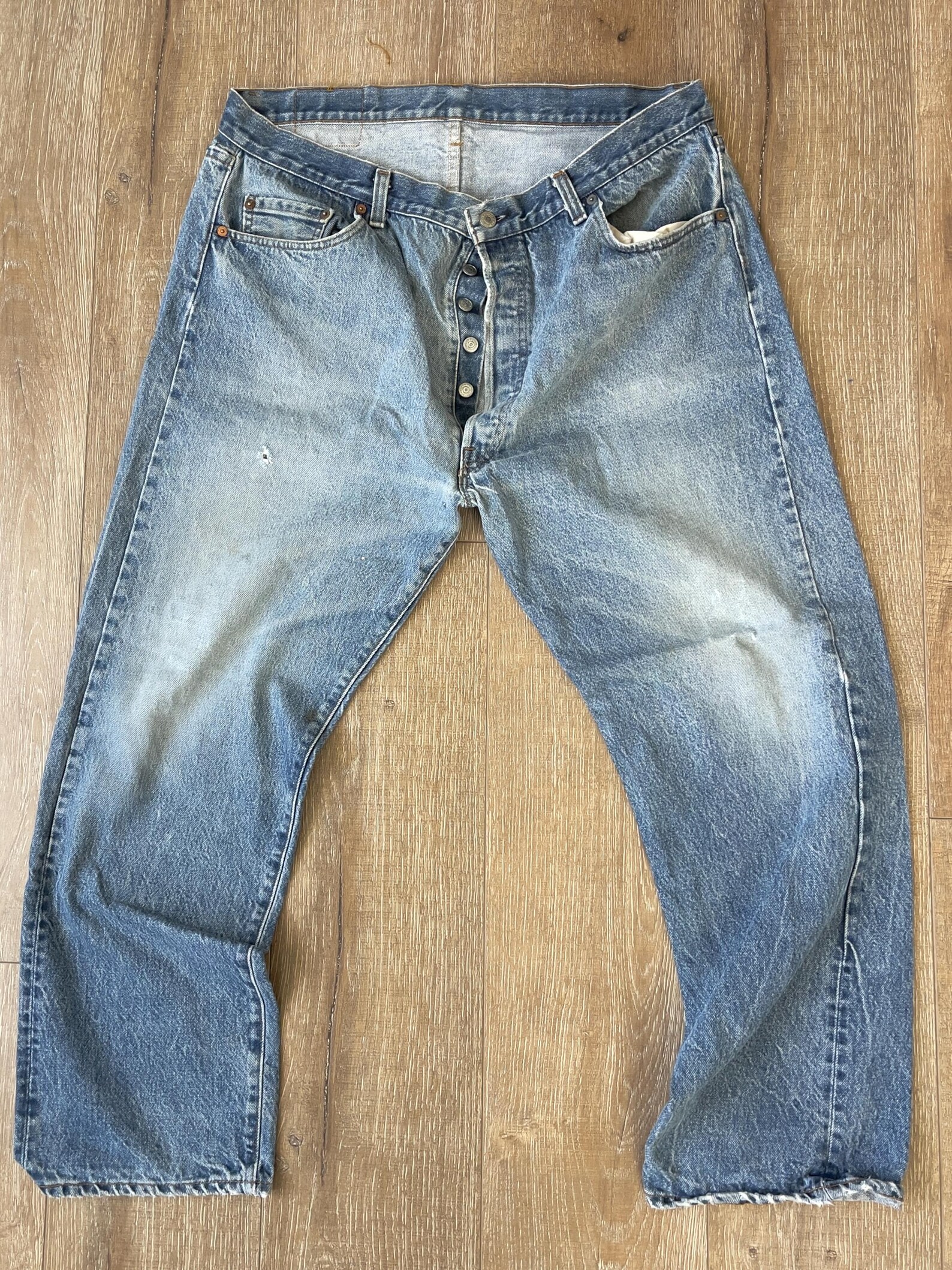 Vintage Levi’s Jeans Men — 1980s, #532 Rivets, Fades, Slight Distressed ...
