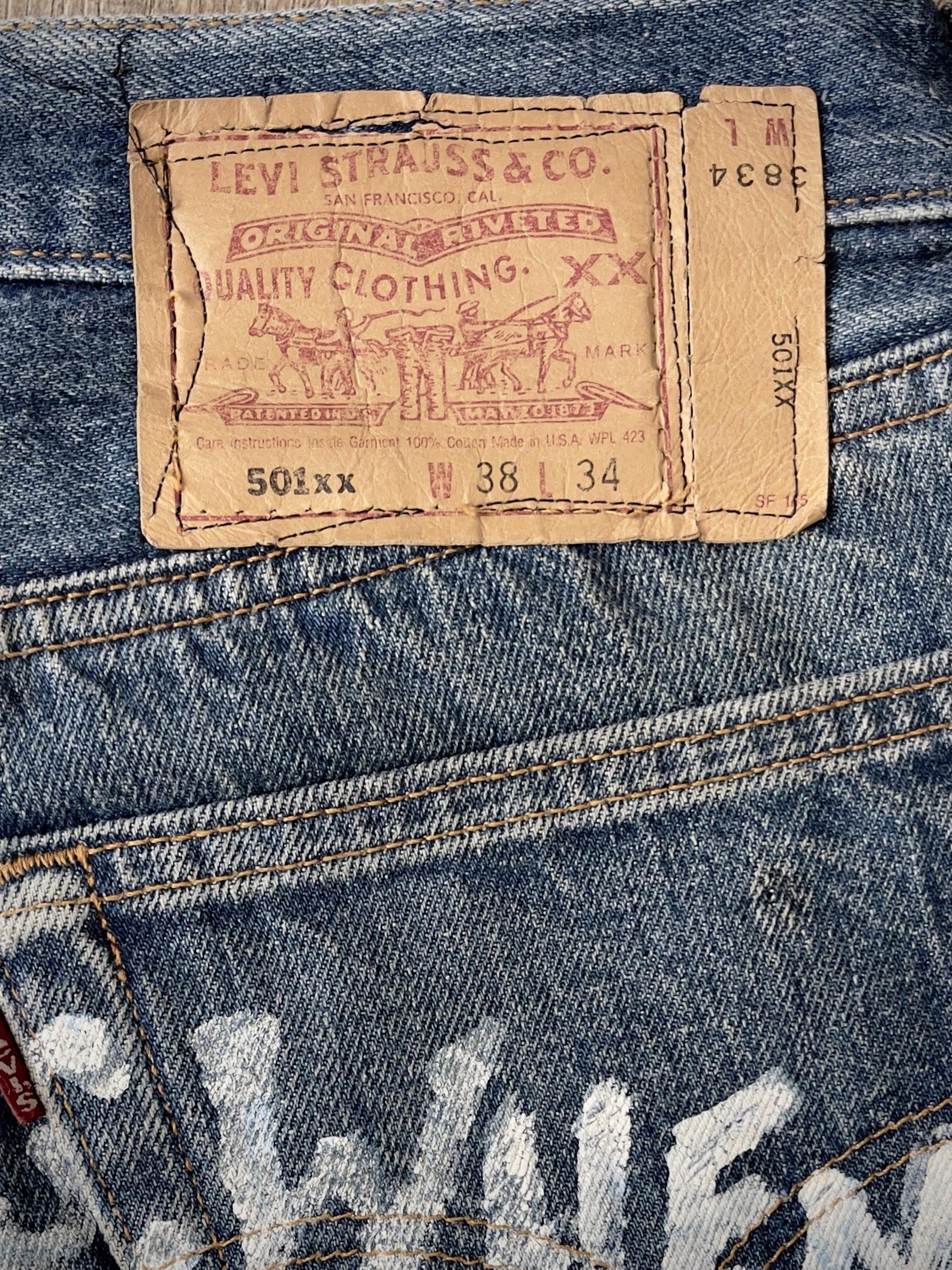 Levi’s 501xx Jeans — 1990s, #524 Rivets, Contrasting Fades, Ragged ...