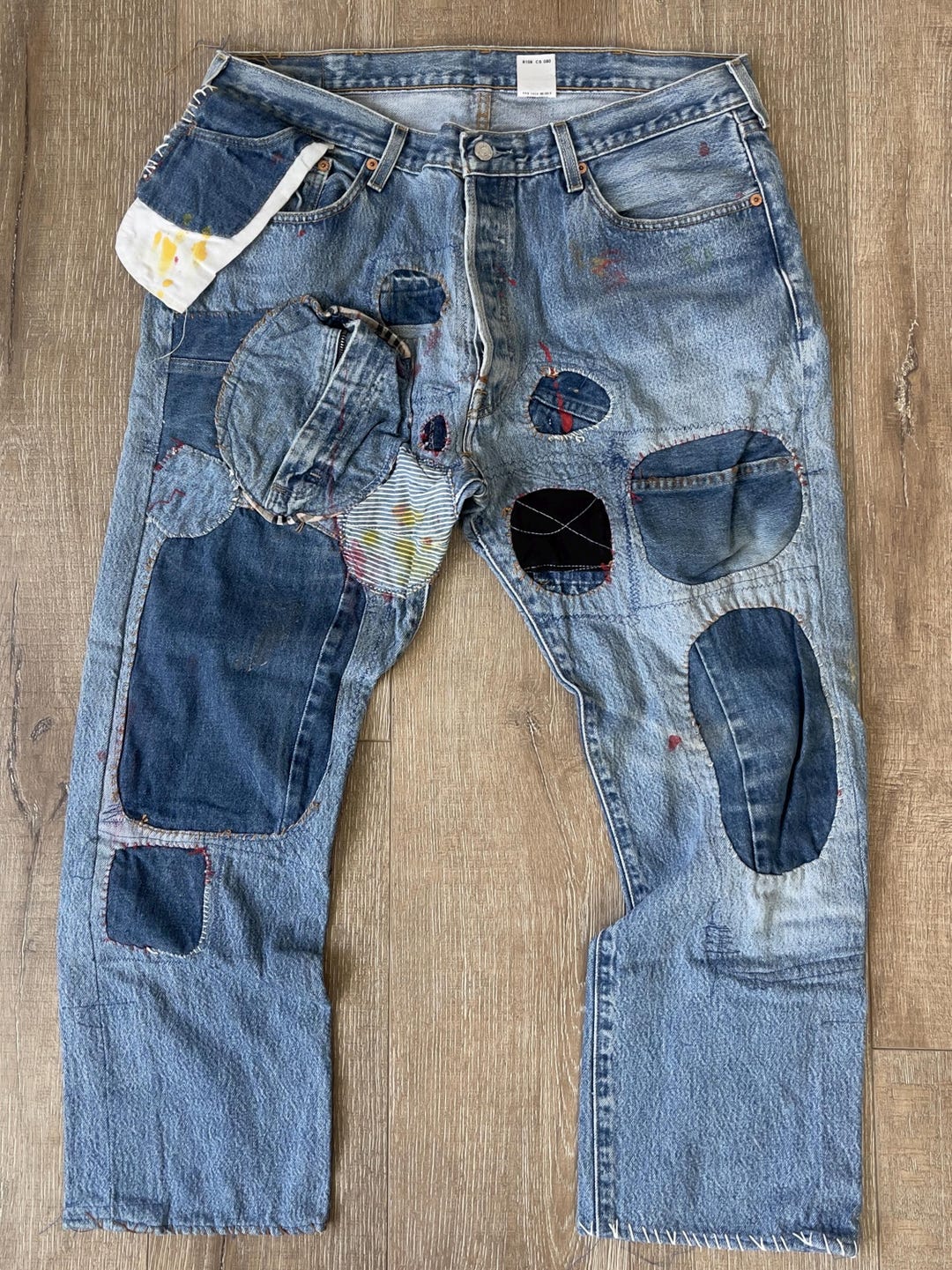 Levi’s 501xx Men Jeans — Denim Rework, Patchwork, Contrasting Fades ...