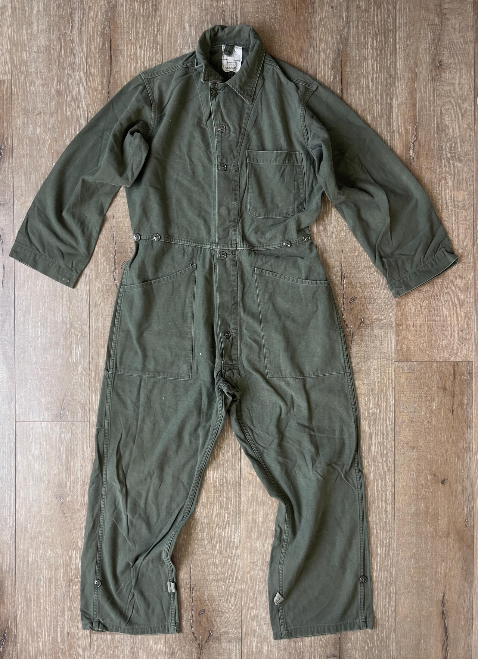 Chest 46 — Vintage US Army Coveralls — Type 1, 100% Cotton Sateen ...