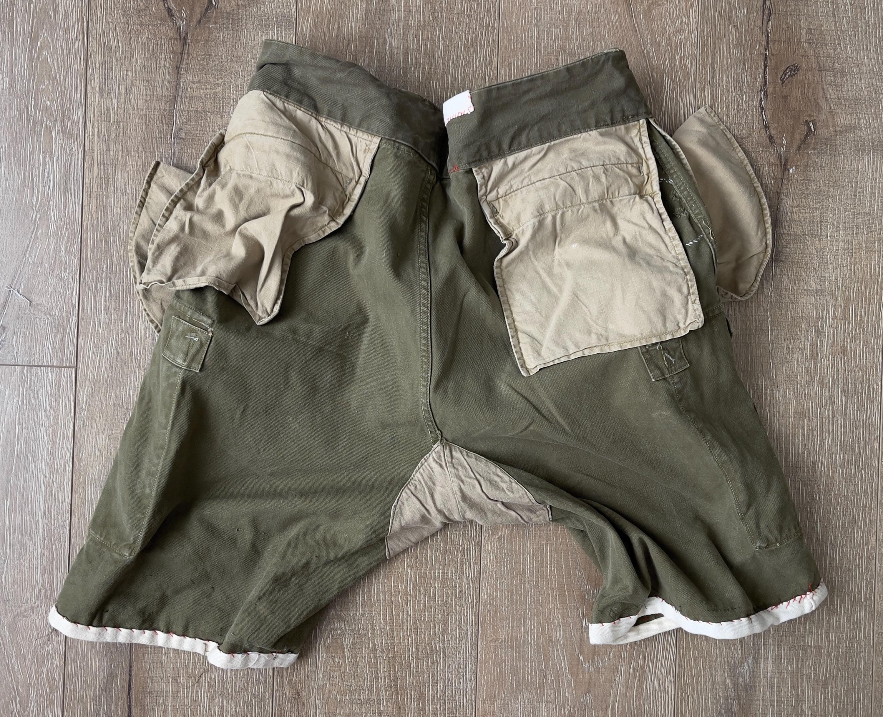 W35 L9.5 — Vintage British Military Cut-off Shorts — 40s-50s, Cotton ...