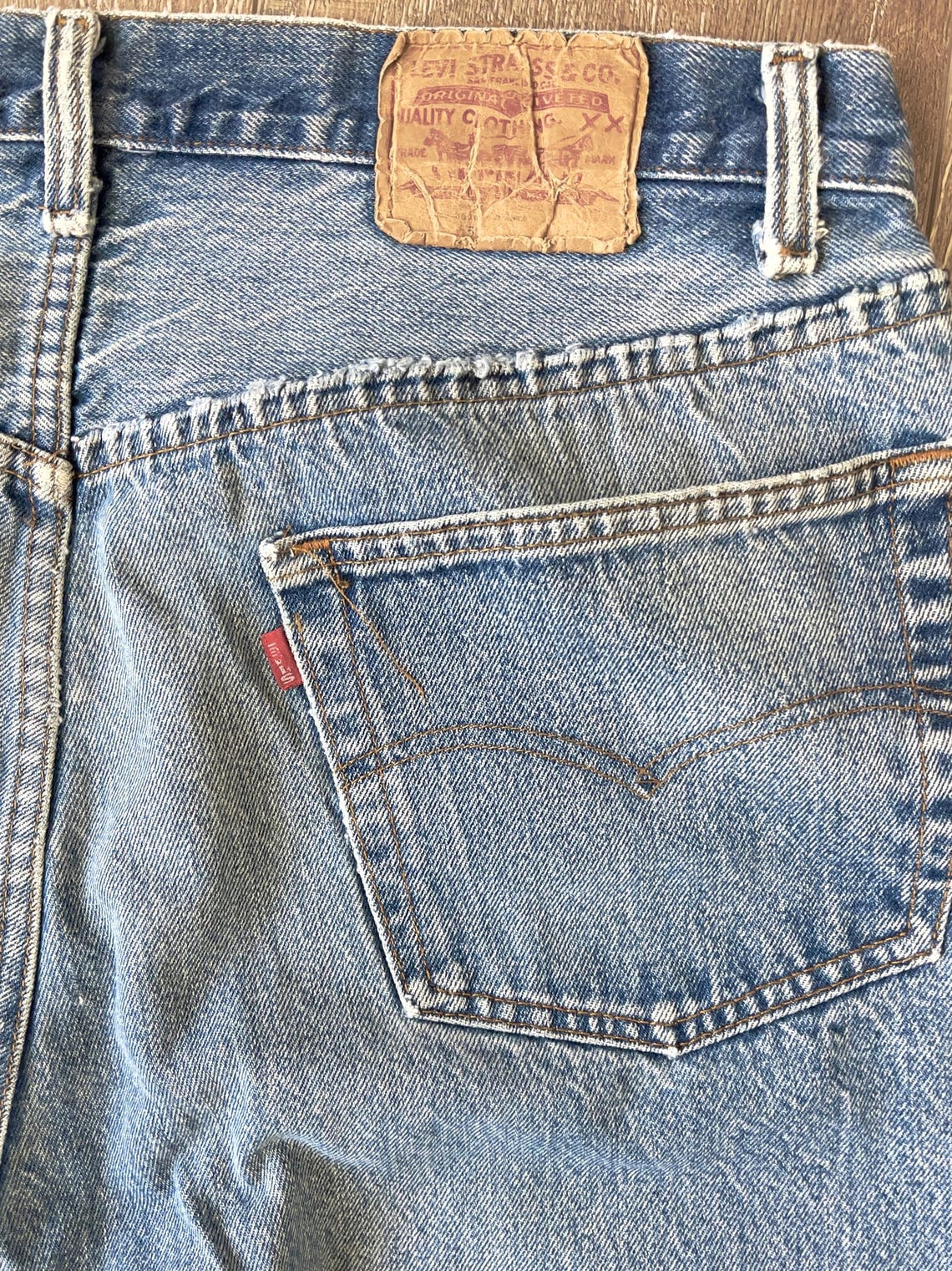Vintage Levi’s Jeans Men — 1980s, #532 Rivets, Fades, Slight Distressed ...
