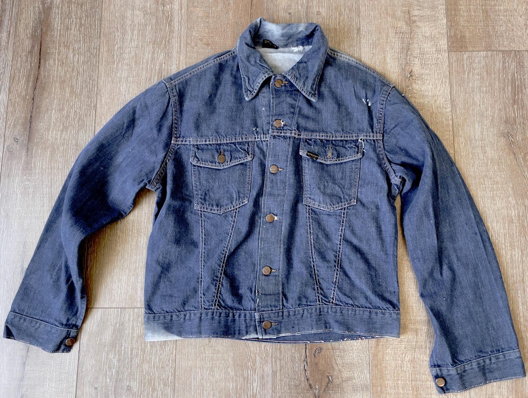 Chest 46 — vintage 1960s Roebucks Men's Jacket — Fades, Ragged and ...