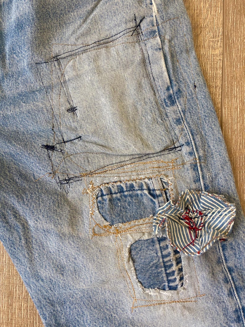 W37 L26.50 — vintage 501xx Jeans Men — 90s, ADDED POCKETS, #553 Rivets ...