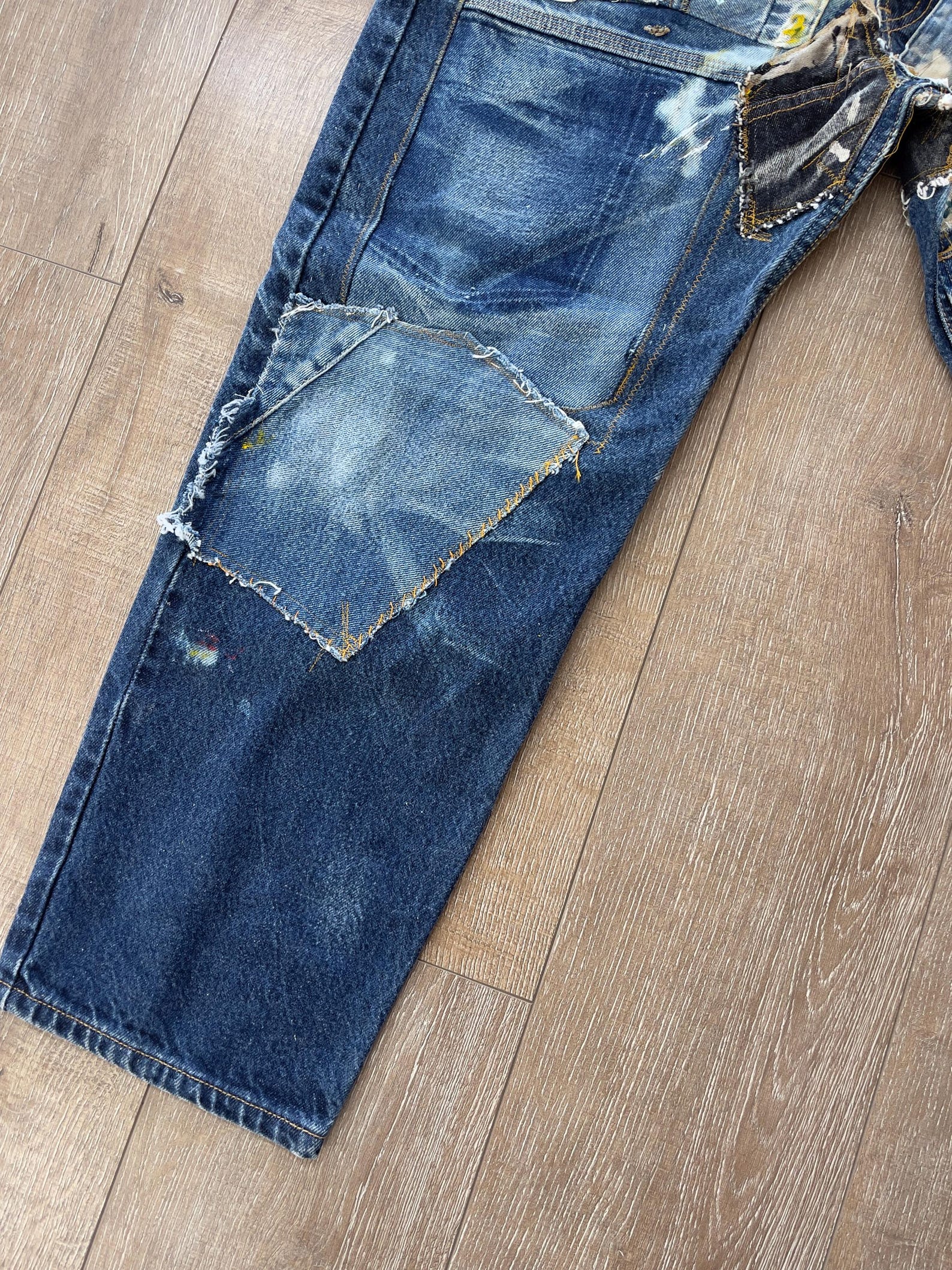 W37 L27.25 — 550 Jeans Men — Relaxed Fit, Dark Indigo, Denim Rework ...