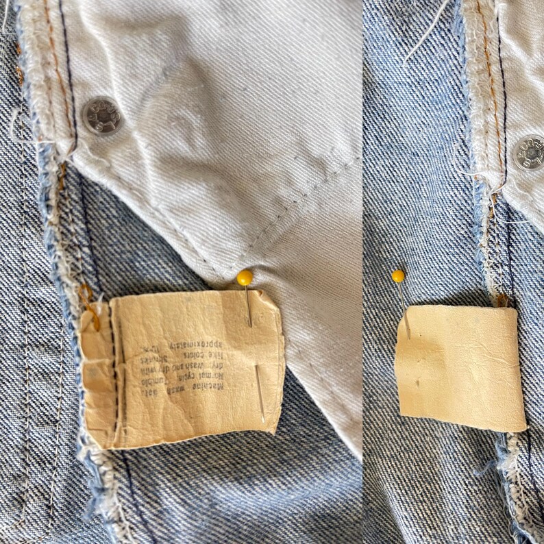 W38 L28.25 — vintage Levi’s 501 Jeans Men — 1980s, Denim Rework, Single ...