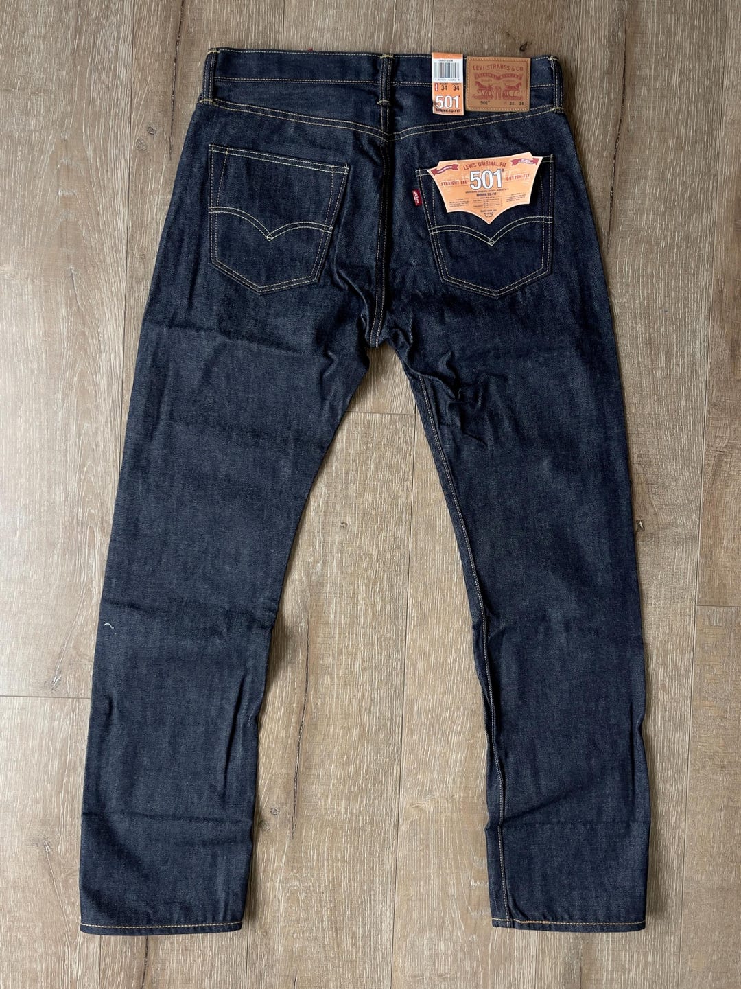 W36 L32.5 — Deadstock Levi’s 501 LVC 50s Jeans Men — Selvedge, Dark ...