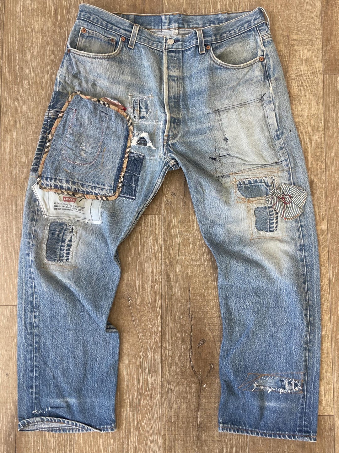 Vintage Levi’s 501xx Jeans Men — 90s, ADDED POCKETS, #553 Rivets, Denim ...