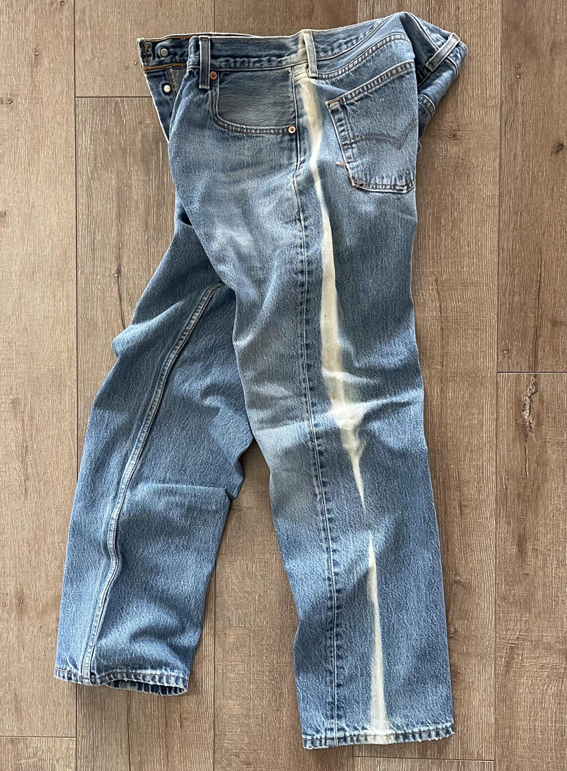 Levis 501xx Awesome Faded Glory With Stitching Repair Art, Denim Jeans ...