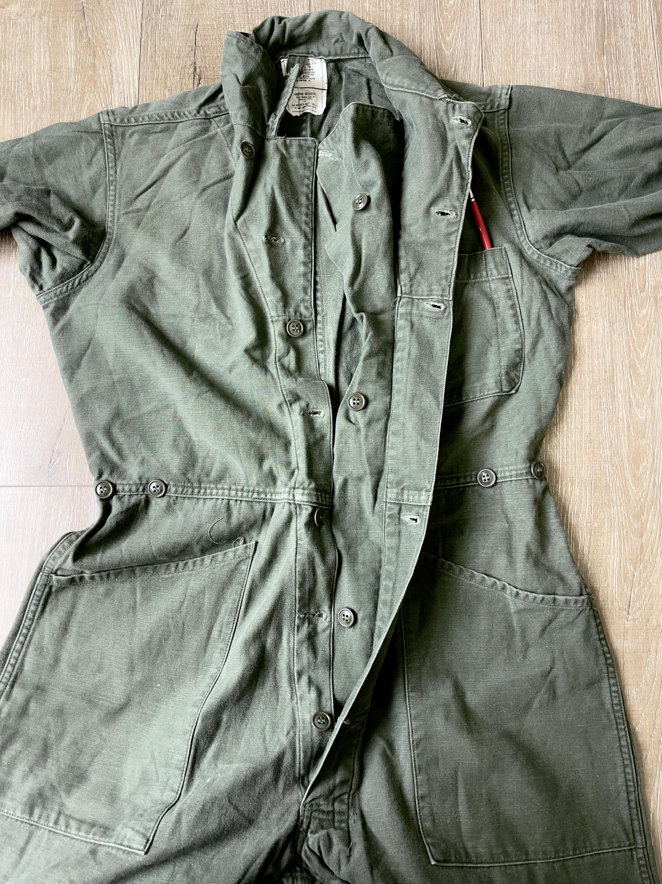 Chest 46 — Vintage US Army Coveralls — Type 1, 100% Cotton Sateen ...