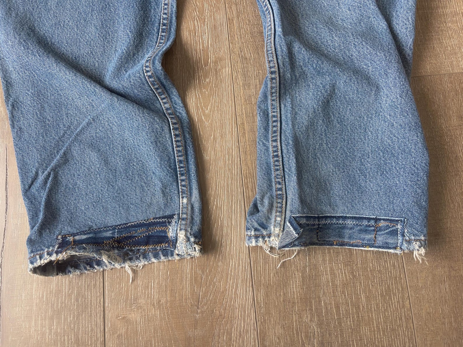 Levi’s 550 Denim Rework Jeans —ragged, Distressed, Excellent Patchworks ...