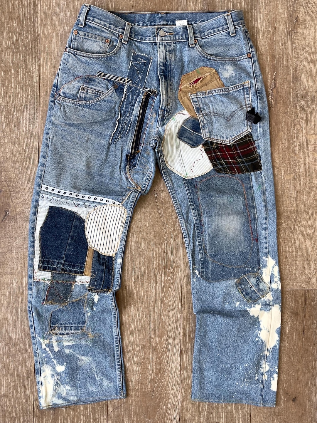 Levi’s 505 - Multi-pocket, Contrasting Fades, Super Wonderful PATCHWORK ...
