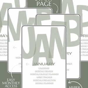 Green 2025 Aesthetic Simple Planner - Etsy