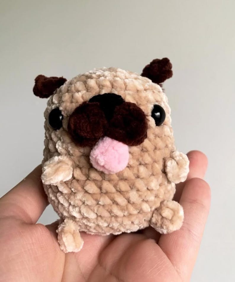 Crochet Pug Pattern PDF | Mini Plush Amigurumi Dog | Easy Beginner ...