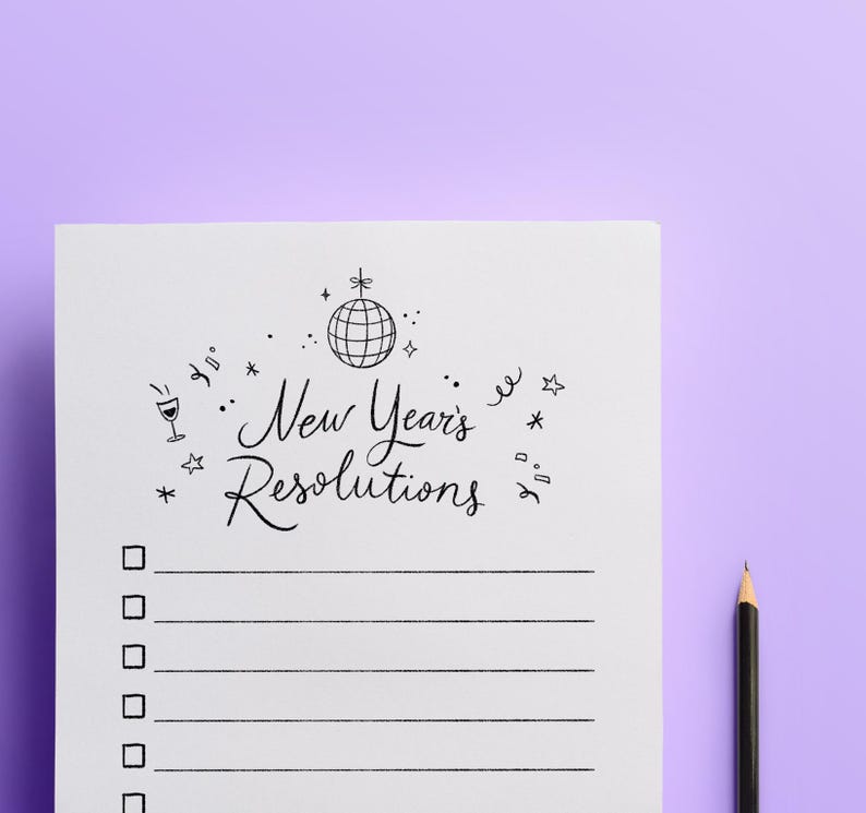 New Year's Resolution Printable List – 2025 Goal Setting Downloadable ...
