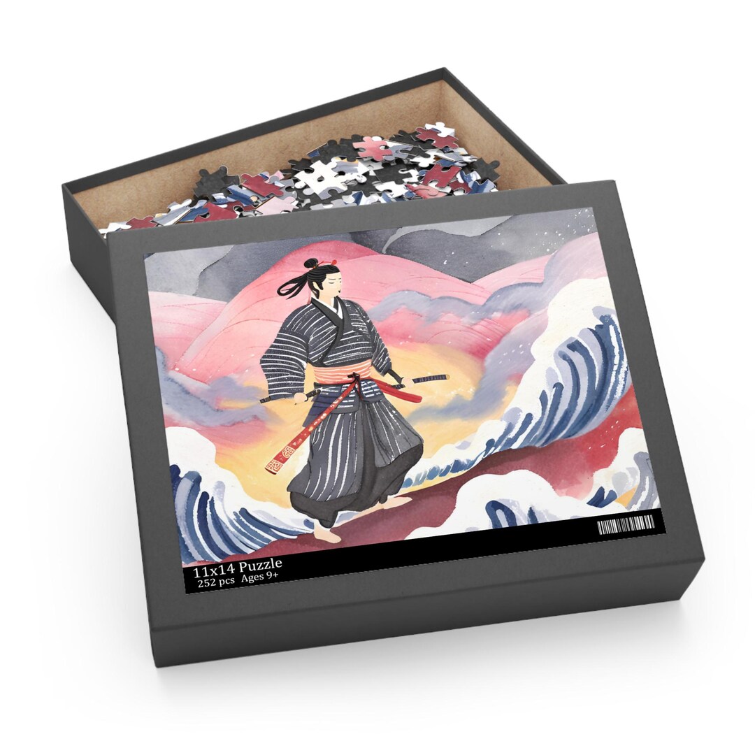 Samurai Warrior Puzzle 120, 252, 500-piece, Japanese Art Gift ...