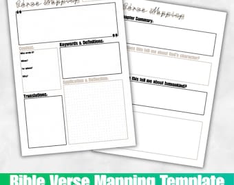 MINIMALIST Verse Mapping Template Guide | Christian Verse Mapping | Bible Verse Mapping ...