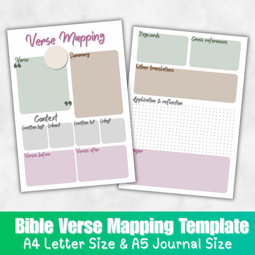 Bible Verse Mapping Template Guide | Christian Verse Mapping | Bible ...
