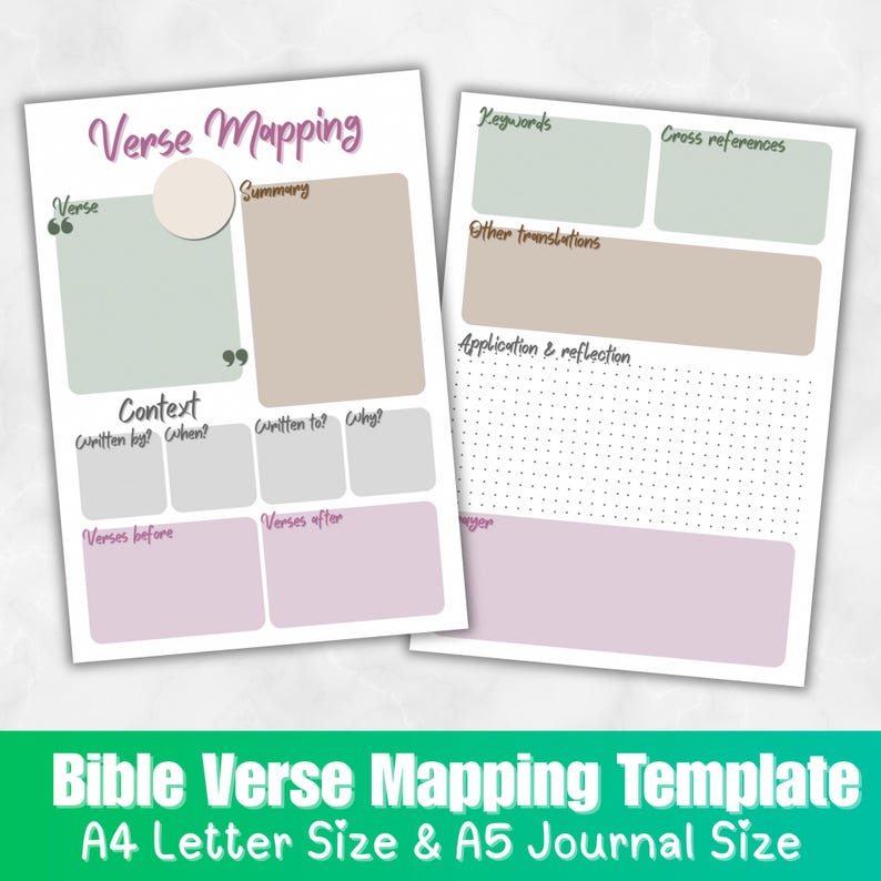 Bible Verse Mapping Template Guide | Christian Verse Mapping | Bible ...