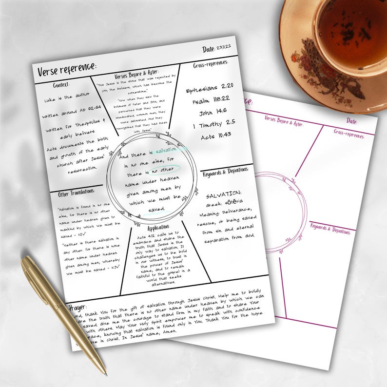 Simple Bible Verse Mapping Template | Christian Verse Mapping | Bible ...