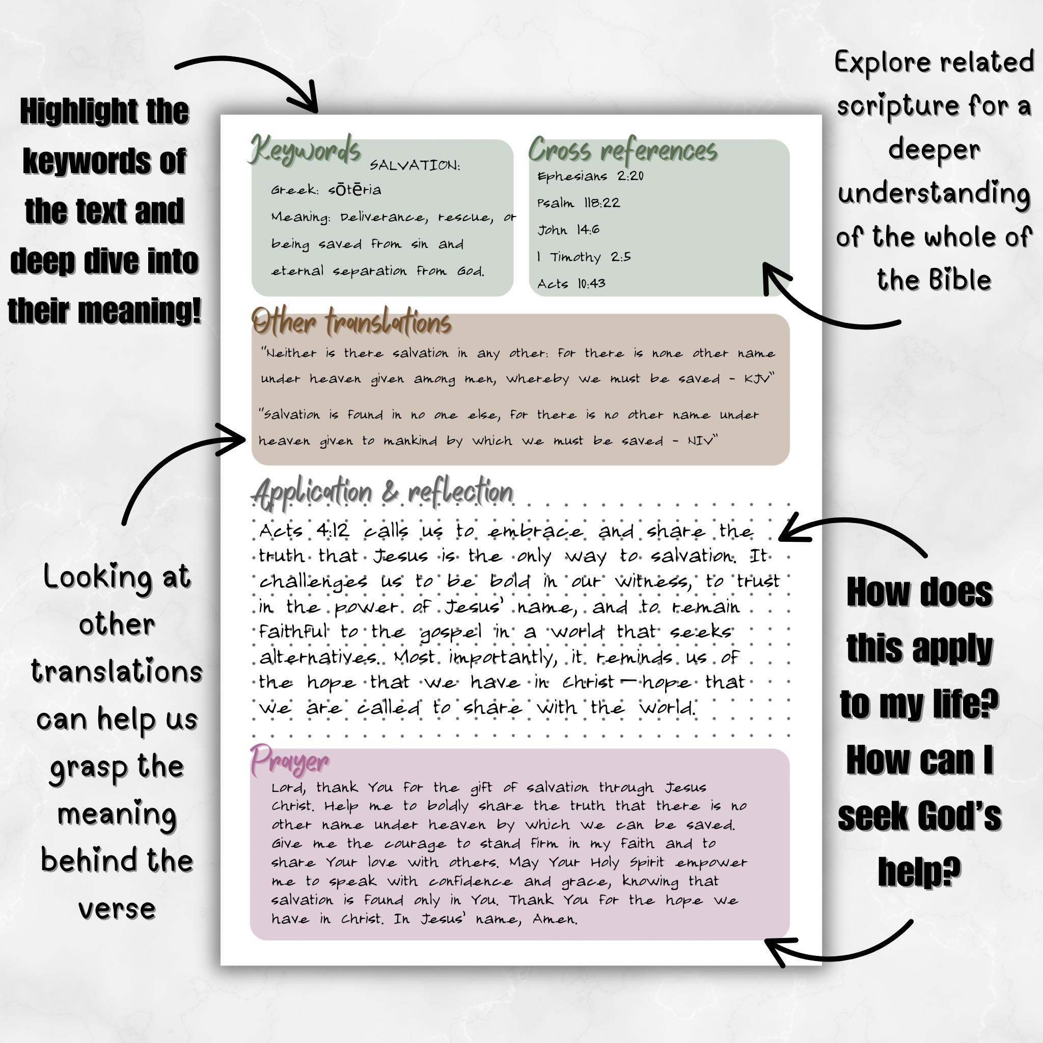 Bible Verse Mapping Template Guide | Christian Verse Mapping | Bible ...