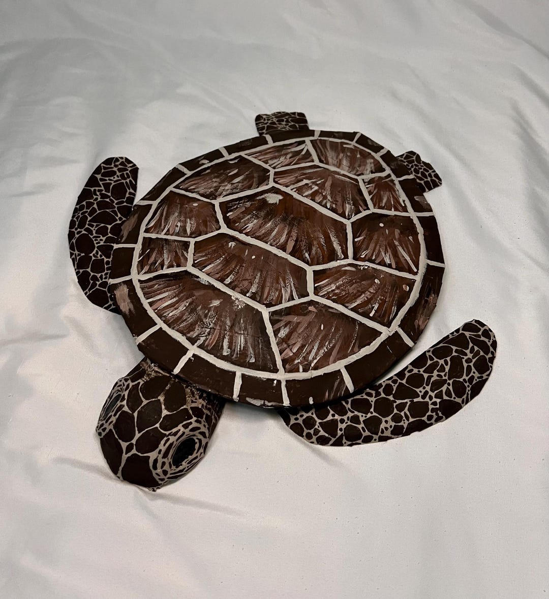Handmade Paper Mache Sea Turtle Wall Décor - Unique Ocean-inspired Art ...