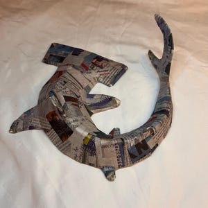 Hammerhead Shark Paper Mache Wall Hanging – Unpainted DIY Decor - Etsy