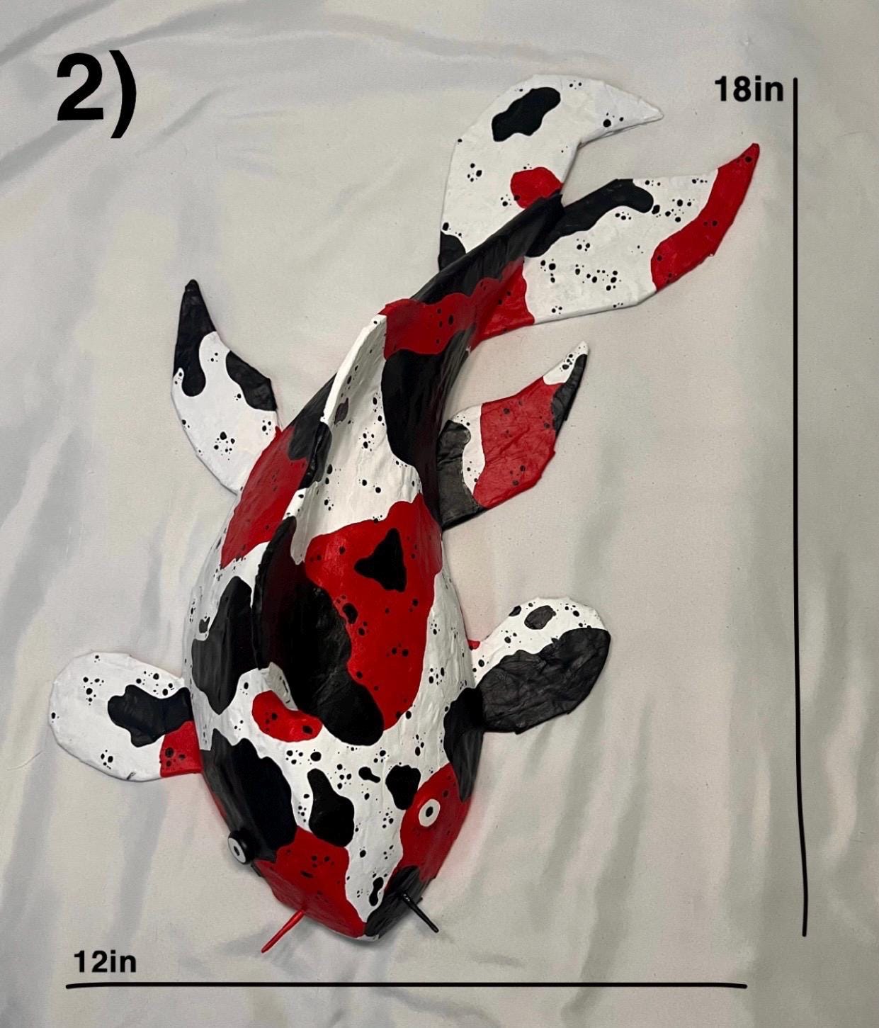Handmade Paper Mache Koi Fish Wall Decor: Zen Coastal Art - Etsy