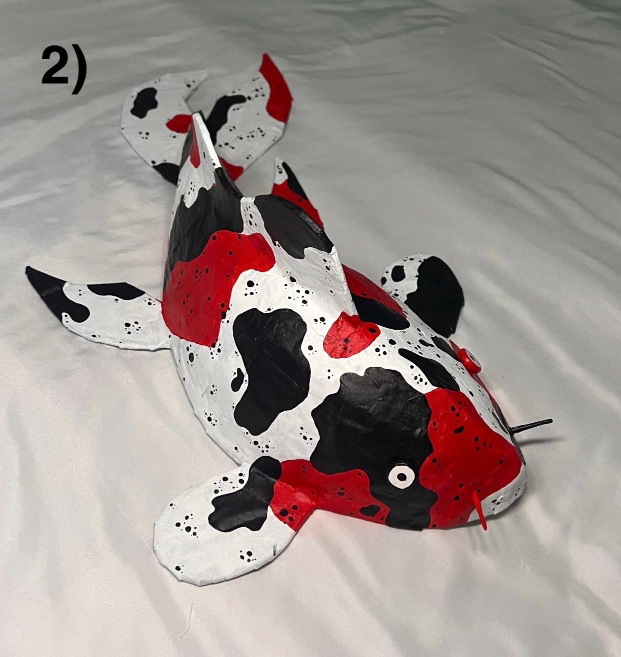 Handmade Paper Mache Koi Fish Wall Decor: Zen Coastal Art - Etsy