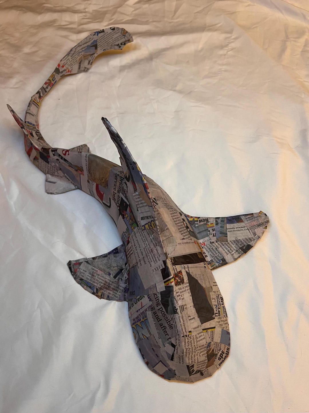 Leopard Shark Paper Mache Wall Hanging – Unpainted DIY Shark Decor - Etsy