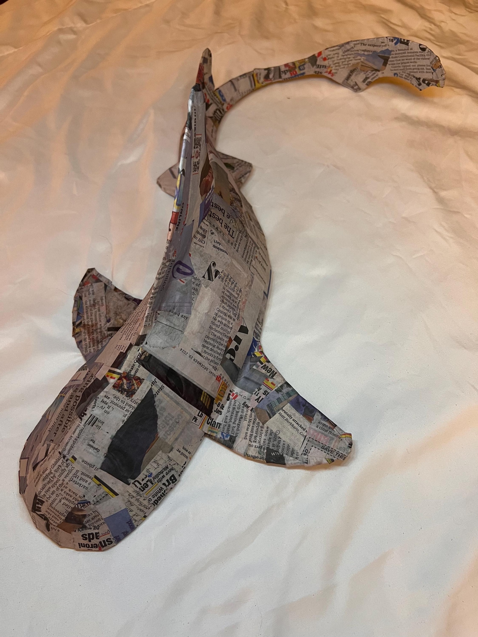 Leopard Shark Paper Mache Wall Hanging – Unpainted DIY Shark Decor - Etsy