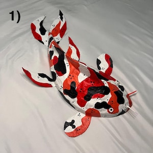 Handmade Paper Mache Koi Fish Wall Decor: Zen Coastal Art - Etsy