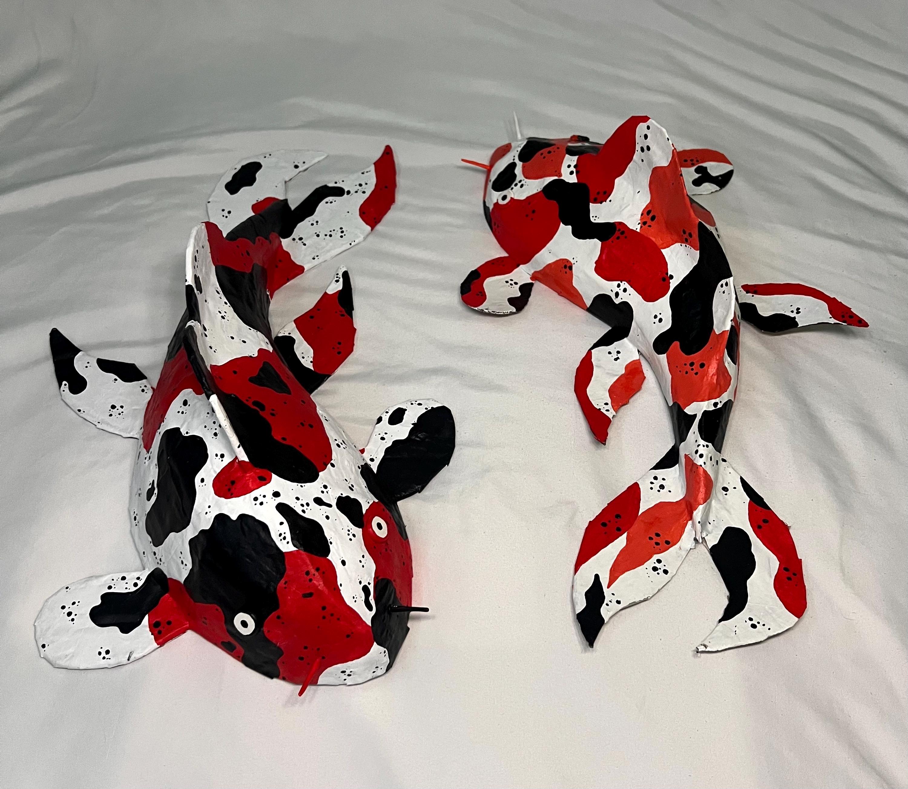Handmade Paper Mache Koi Fish Wall Decor: Zen Coastal Art - Etsy